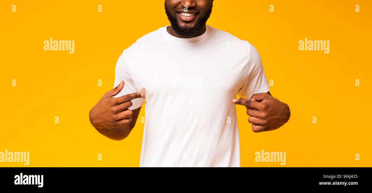 I am the best. Confident african guy pointing at himself Stock Photo ...