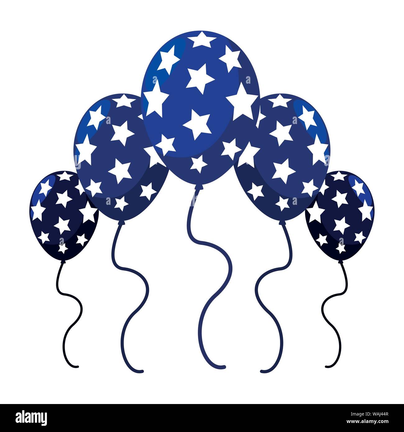 happy labor day - balloons decoration celebration vector illustration ...