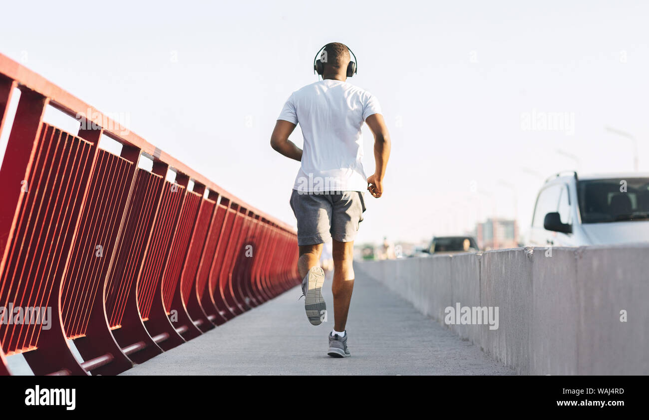 Rear view fit african american hi-res stock photography and images - Alamy
