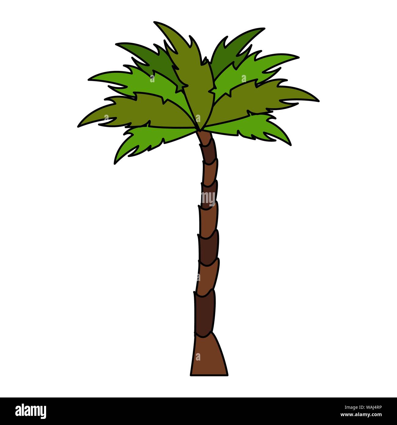 nature palm tree environment cartoon Stock Vector Image & Art - Alamy