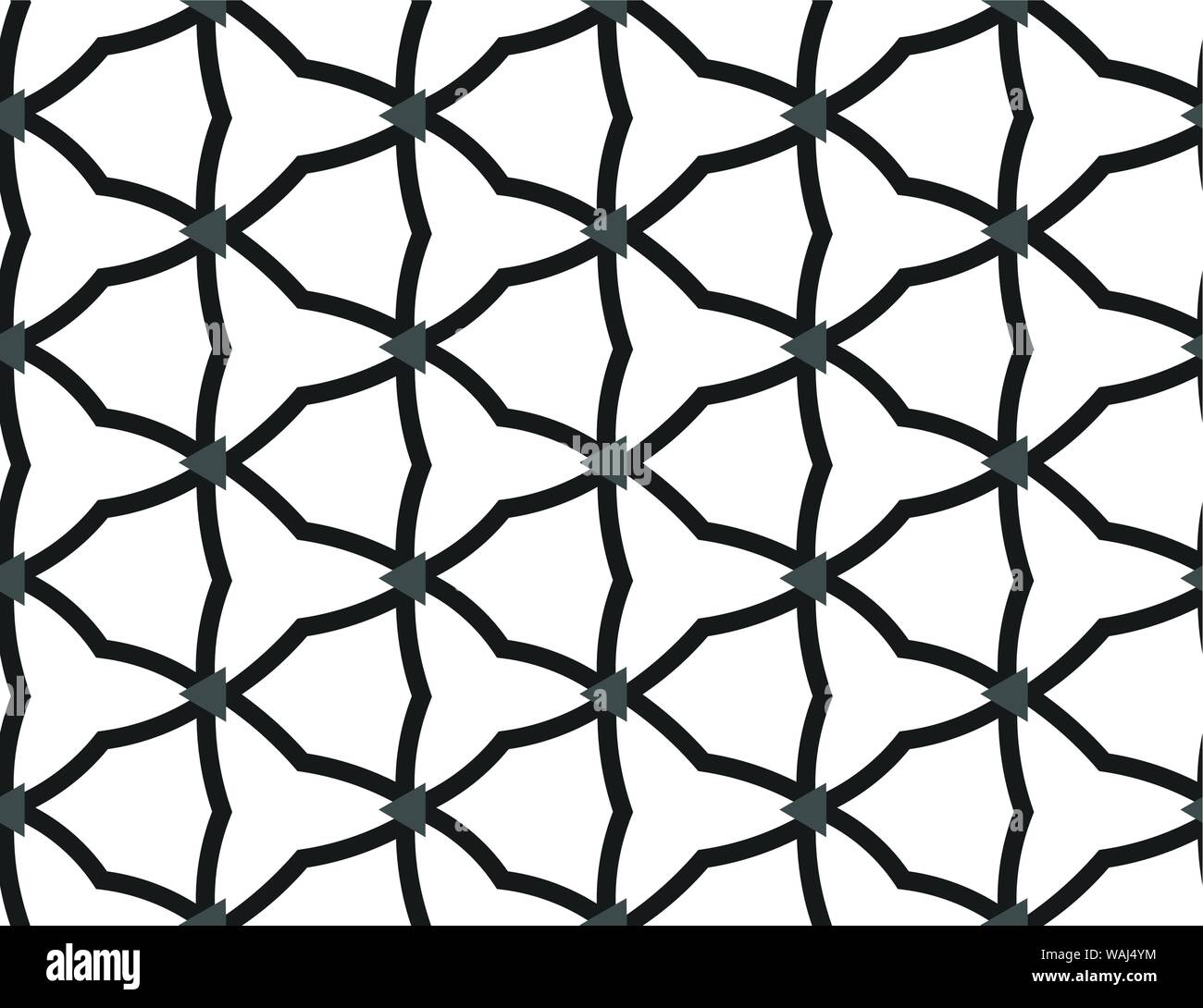 Vector seamless geometric pattern. Shaped black barbed wires and grey ...