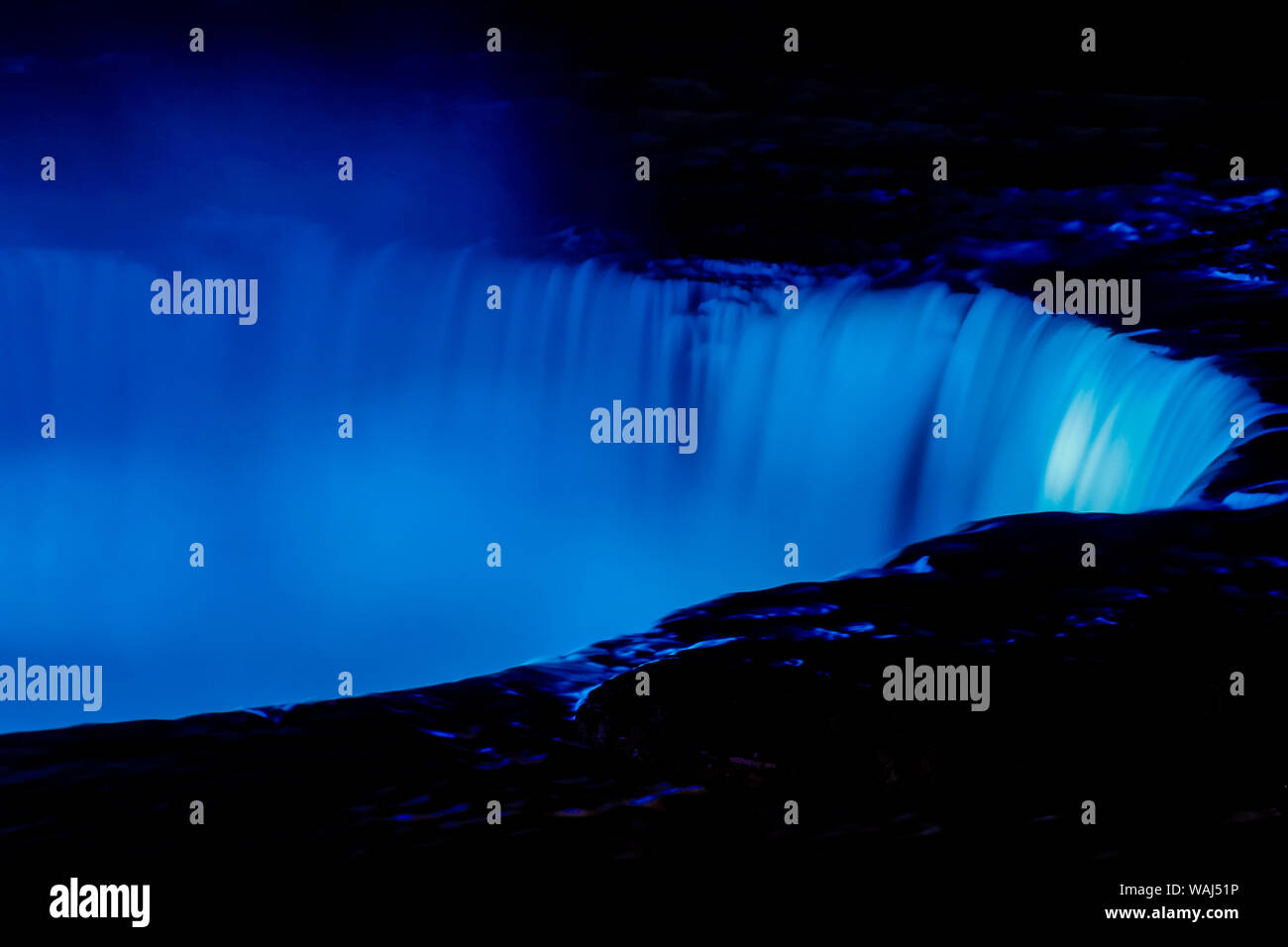 Fantastic Niagara Falls view with Colorful Lights at night, Canadian ...