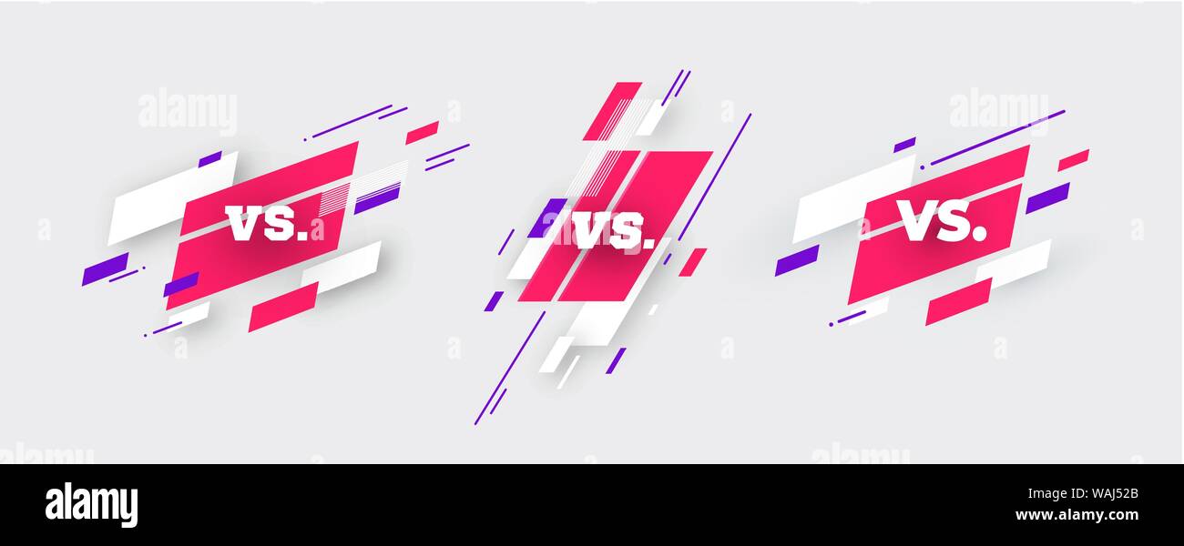 versus logo vs letters for sports and fight competition. MMA, Battle ...