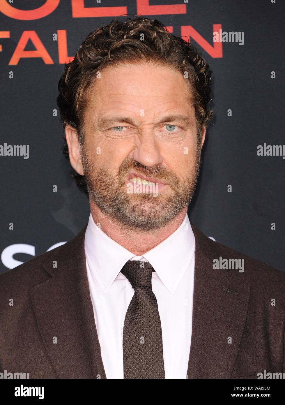 Los Angeles, CA. 20th Aug, 2019. Gerard Butler at arrivals for ANGEL ...