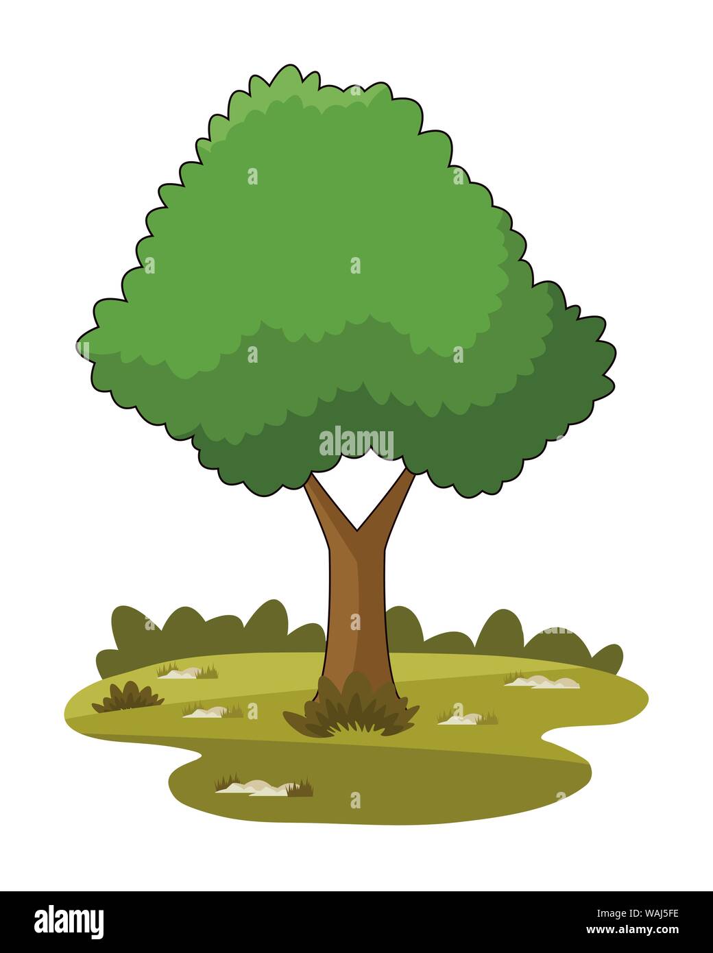 nature tree park cartoons Stock Vector Image & Art - Alamy