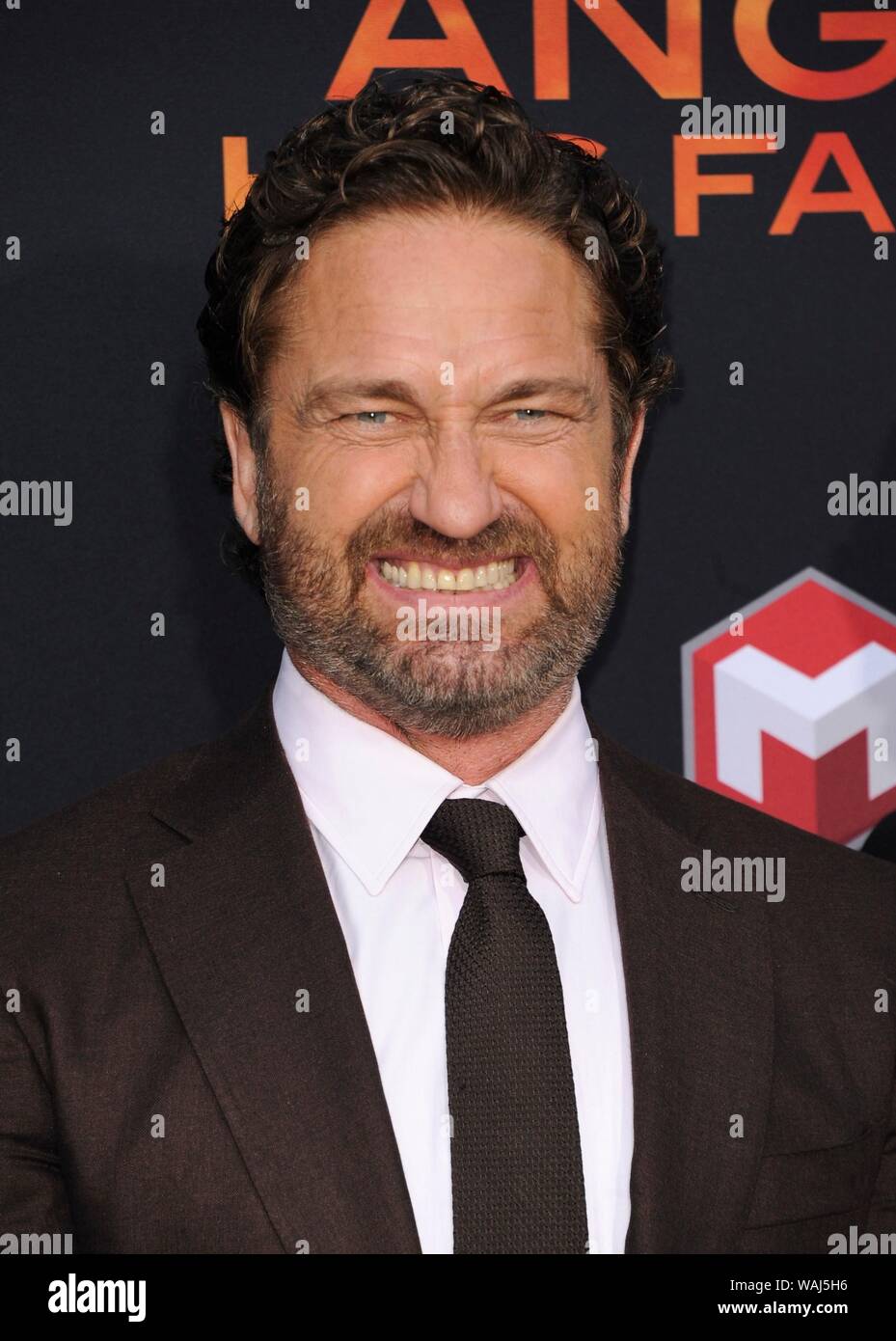 Los Angeles, CA. 20th Aug, 2019. Gerard Butler at arrivals for ANGEL ...