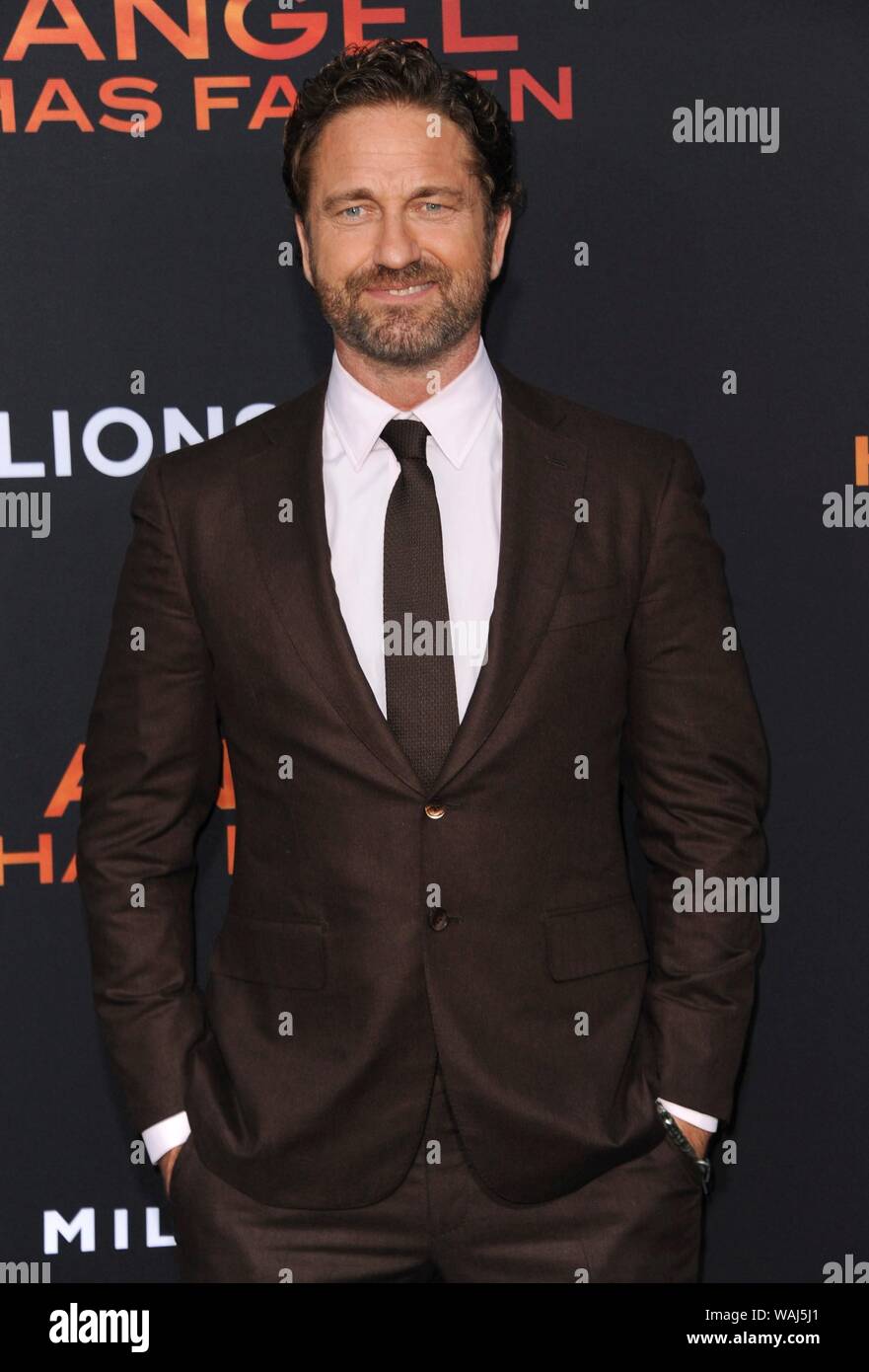 Los Angeles, CA. 20th Aug, 2019. Gerard Butler at arrivals for ANGEL ...
