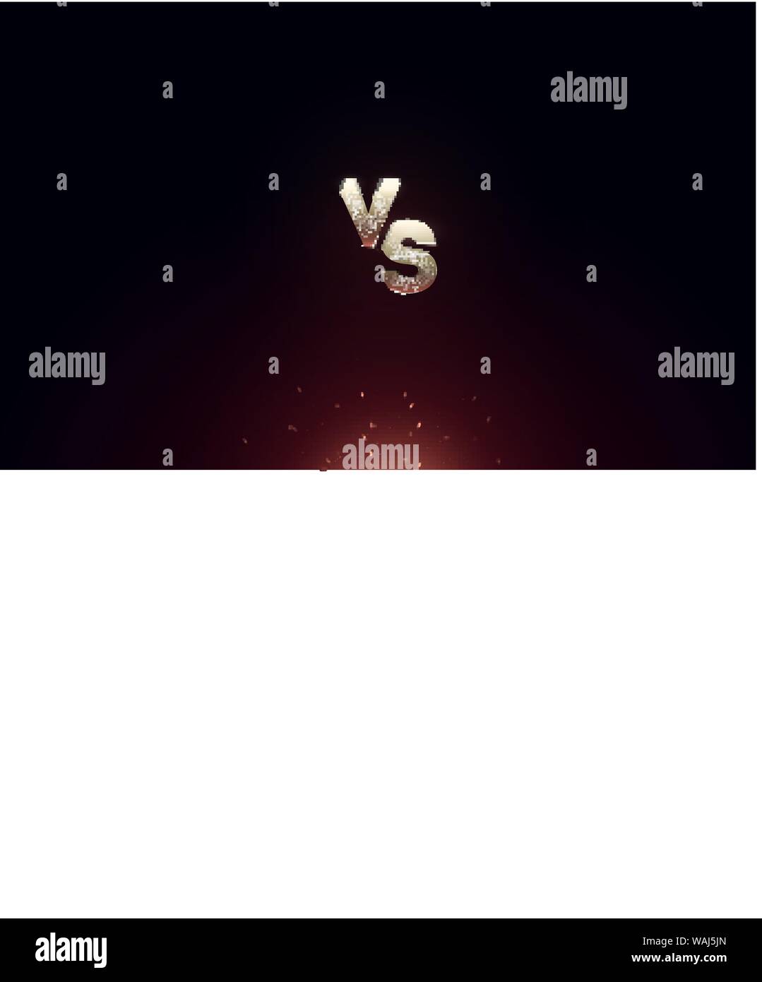 versus logo vs letters for sports and fight competition. Battle vs ...