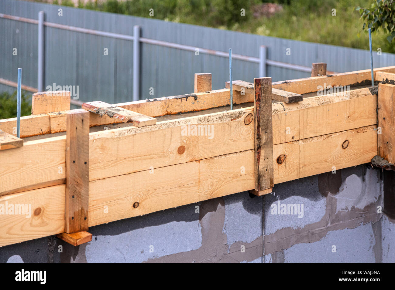 Wooden formwork concrete foundation house hi-res stock photography and ...