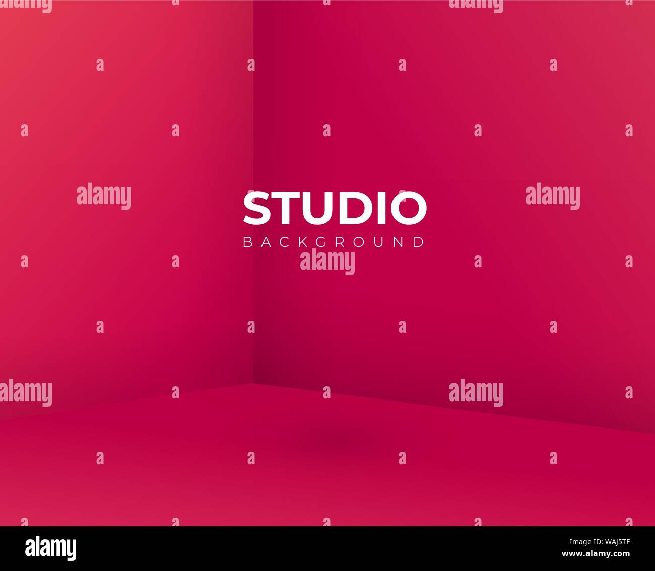 Empty red studio room, used as background for display your products ...