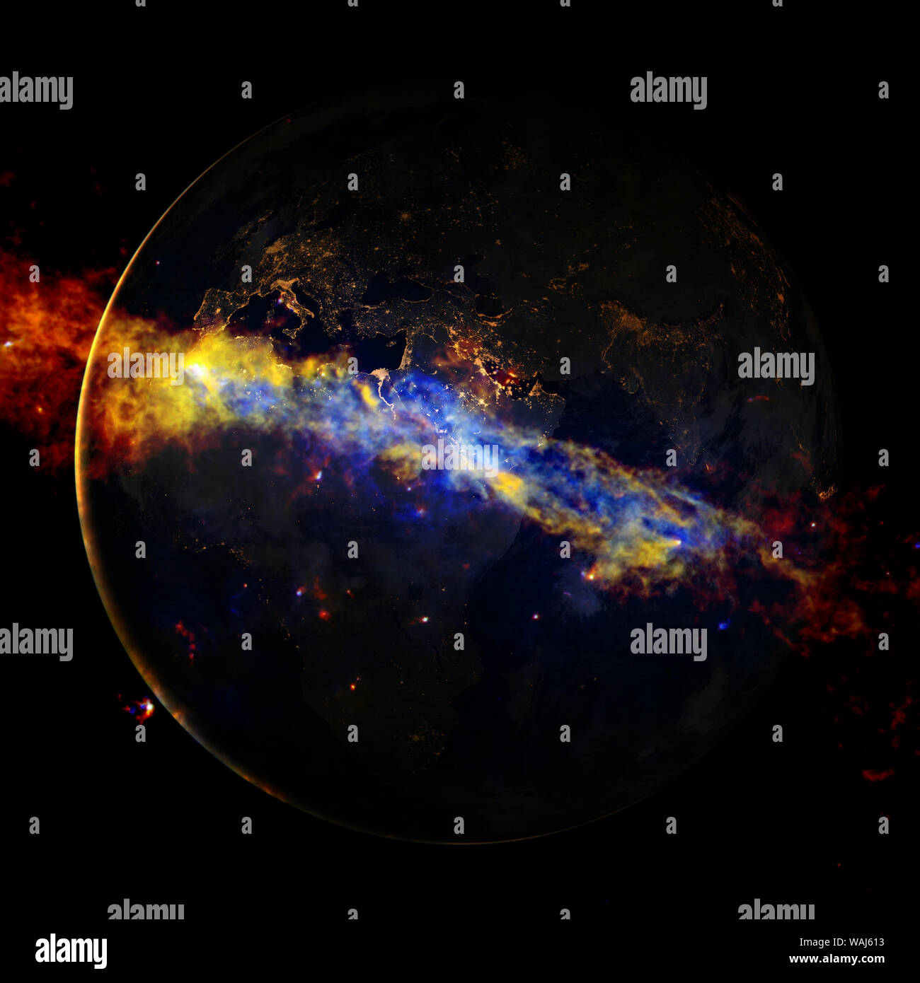 Earth. Space art. Outer space. Elements of this image furnished by NASA ...