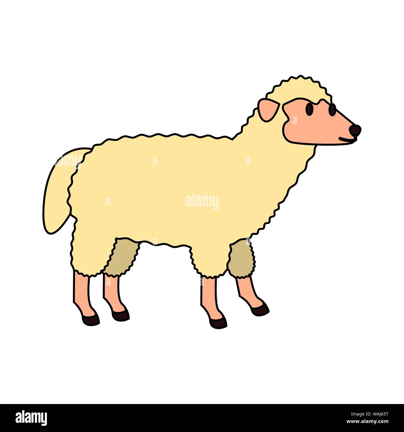 farm cute mammal animal cartoon Stock Vector Image & Art - Alamy