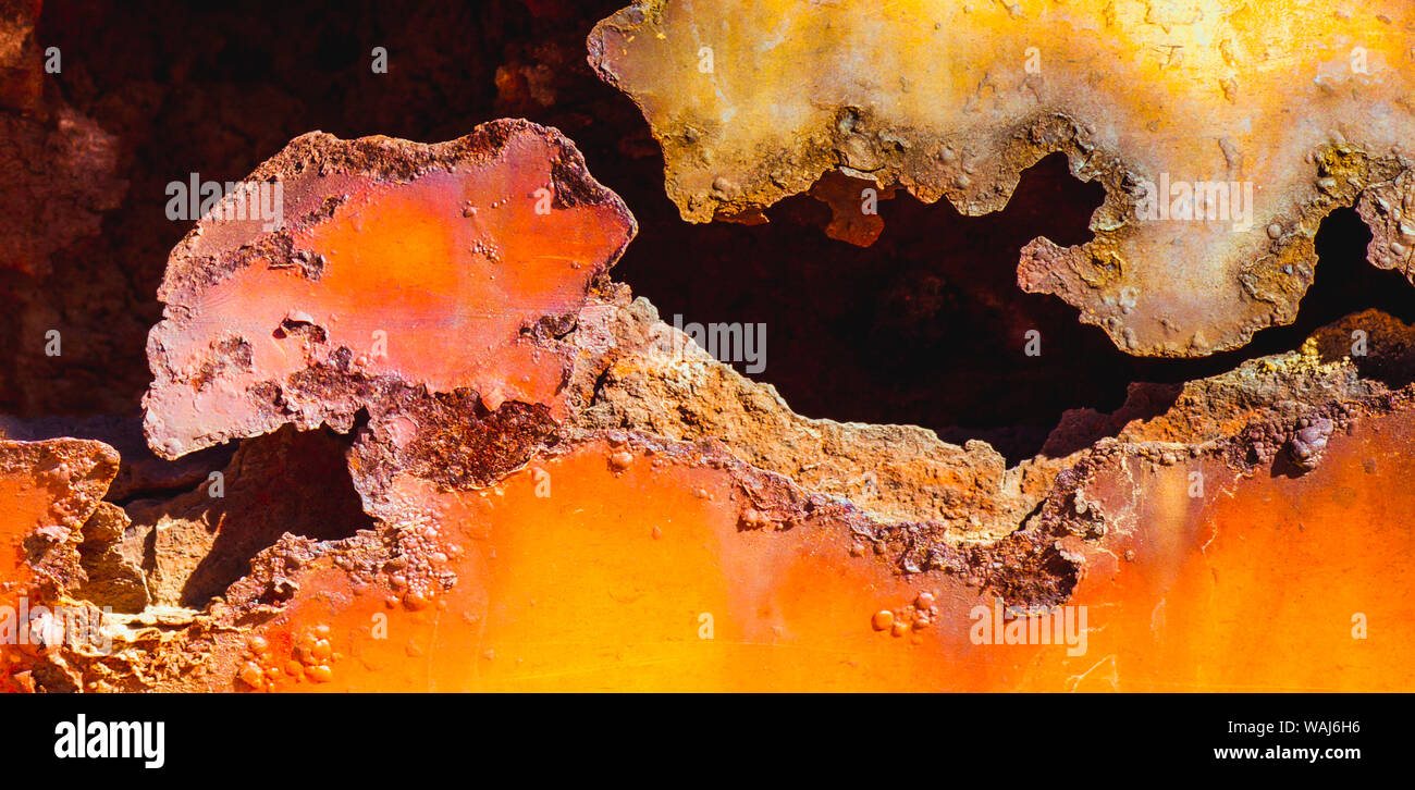 Details of rust and paint on metal Stock Photo - Alamy