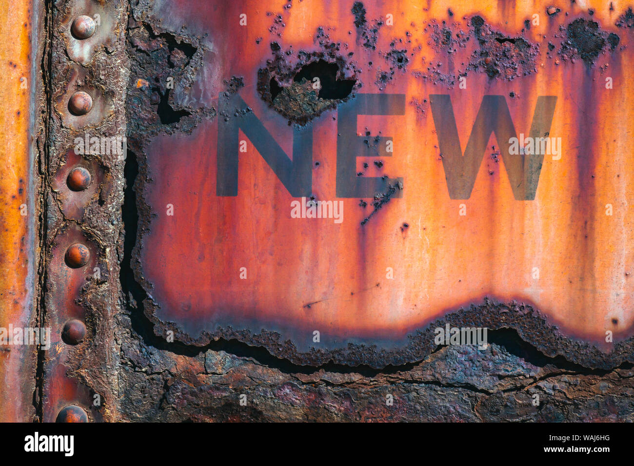 Details of rust and paint on metal Stock Photo - Alamy