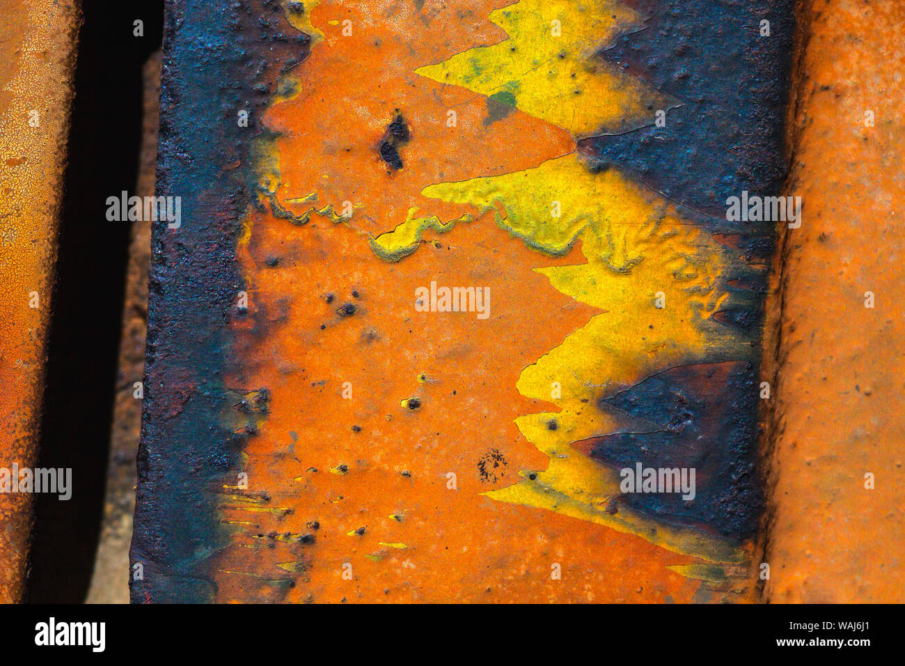 Details of rust and paint on metal Stock Photo - Alamy