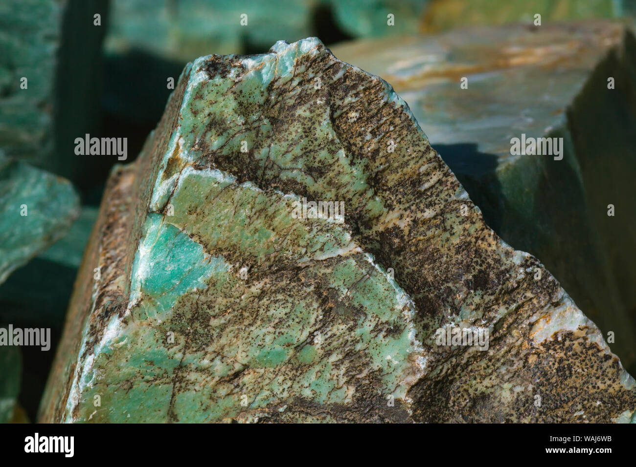 Quartz Utah green rocks Stock Photo - Alamy