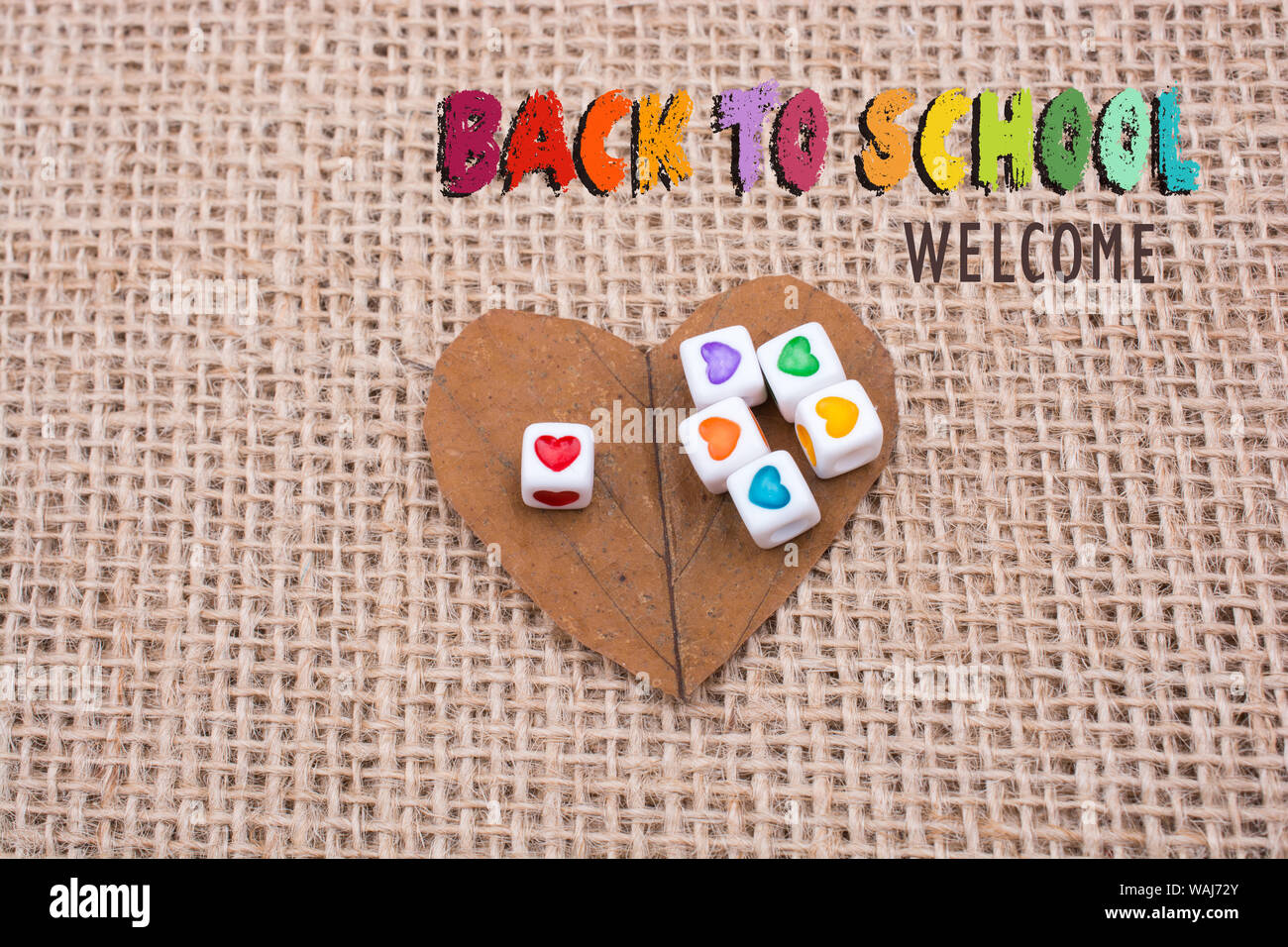 Back to school wording as education, teaching and learning concept ...