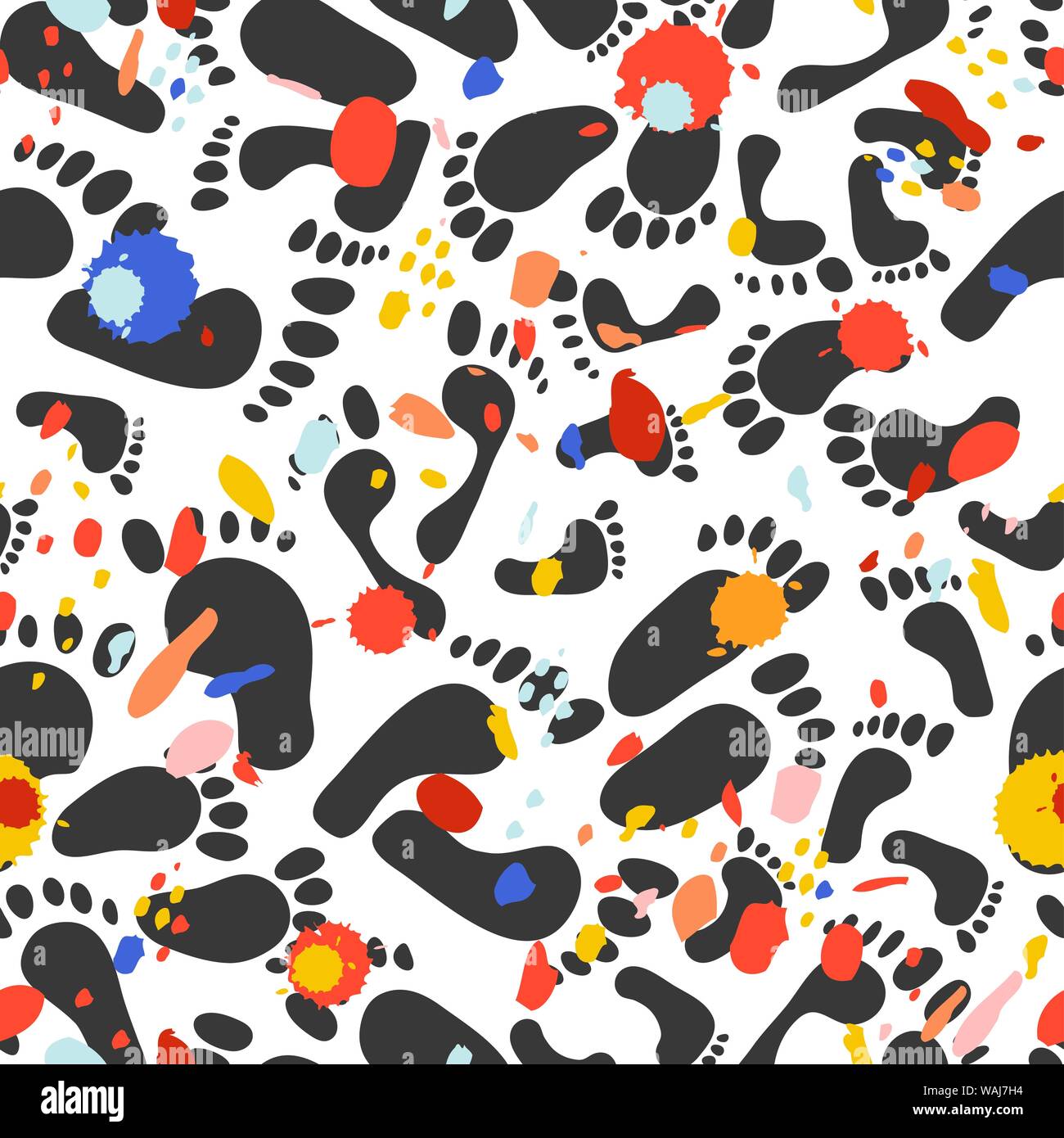 Child footprint paint Stock Vector Images - Alamy