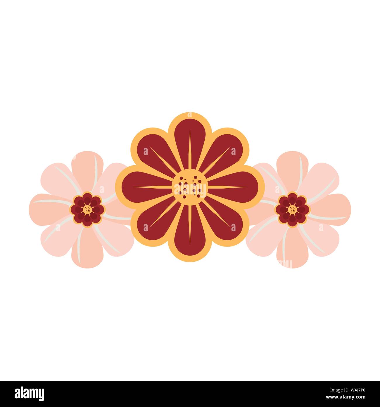 flowers nature floral decoration cartoon Stock Vector Image & Art - Alamy