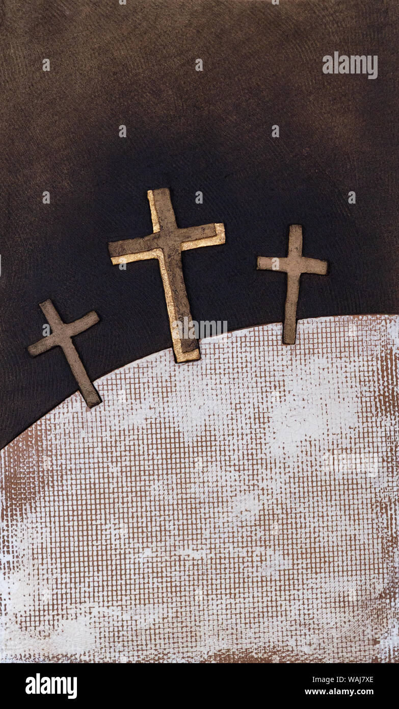 Calvary three crosses cross hi-res stock photography and images - Alamy