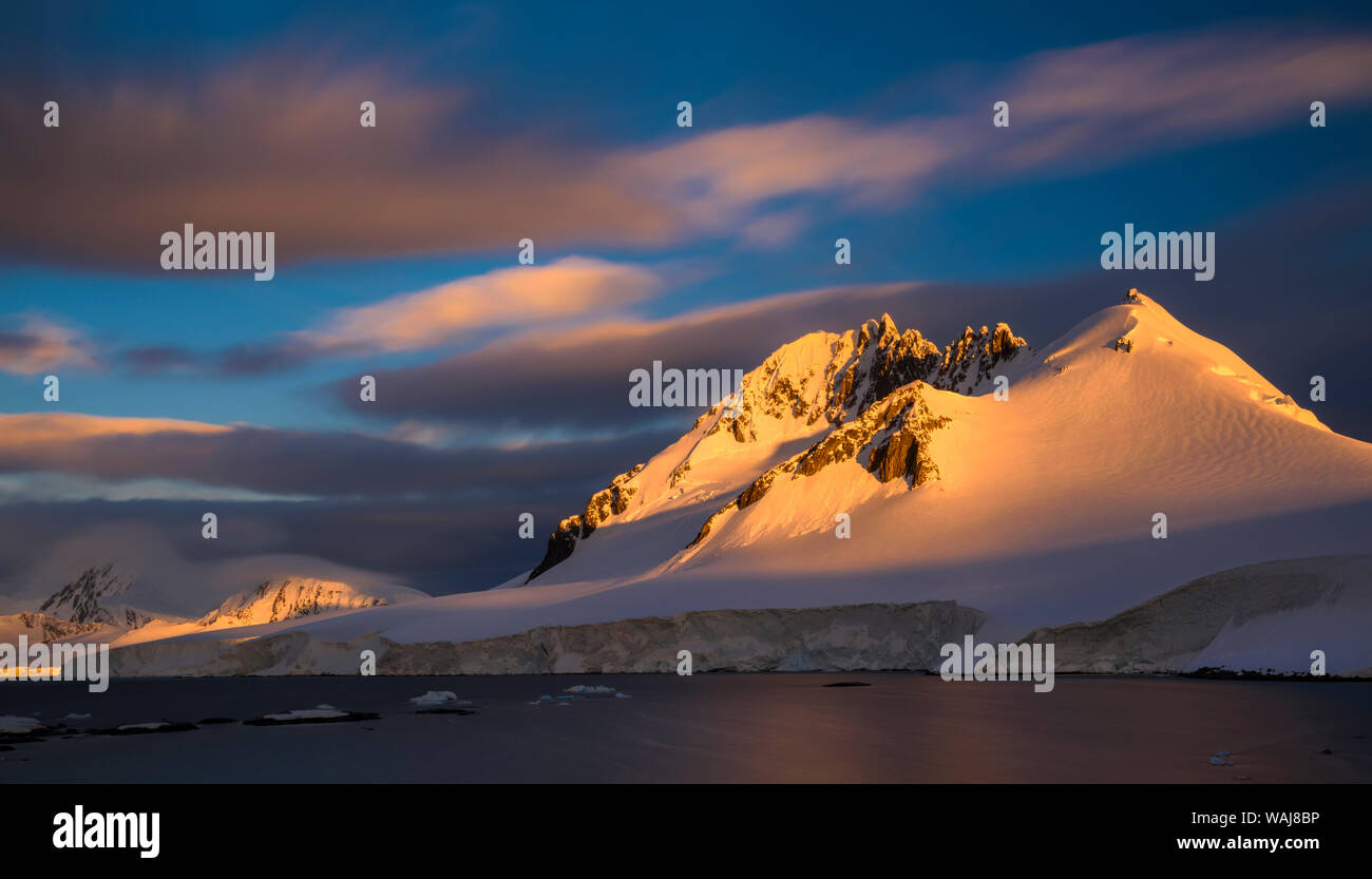 Antarctic Peninsula, Antarctica, Damoy Point. Landscape with mountain ...