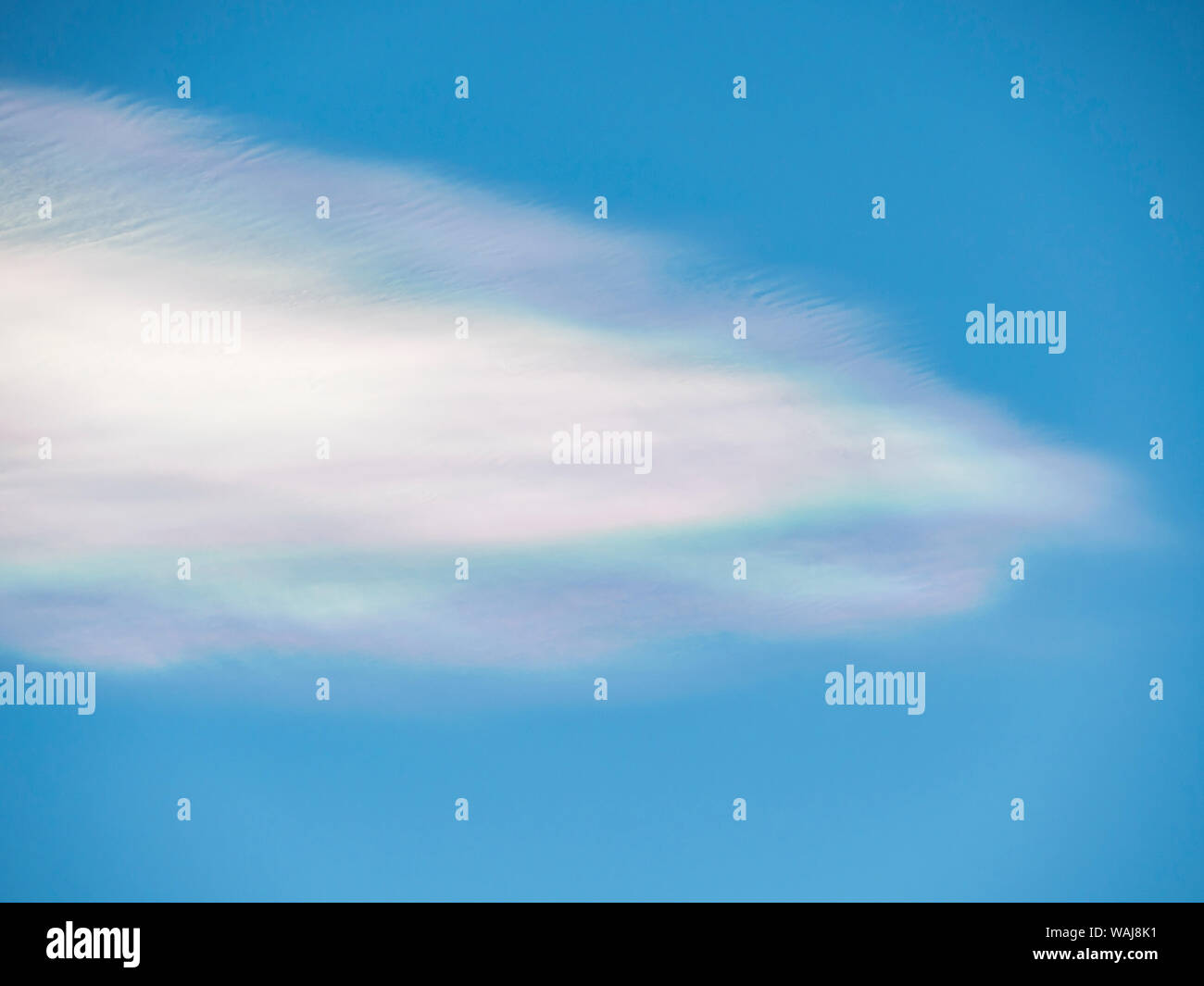 Cloud iridescence. Clouds over the Allardyce Range on South Georgia ...