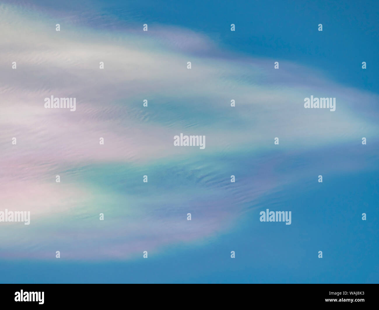 Cloud iridescence. Clouds over the Allardyce Range on South Georgia ...