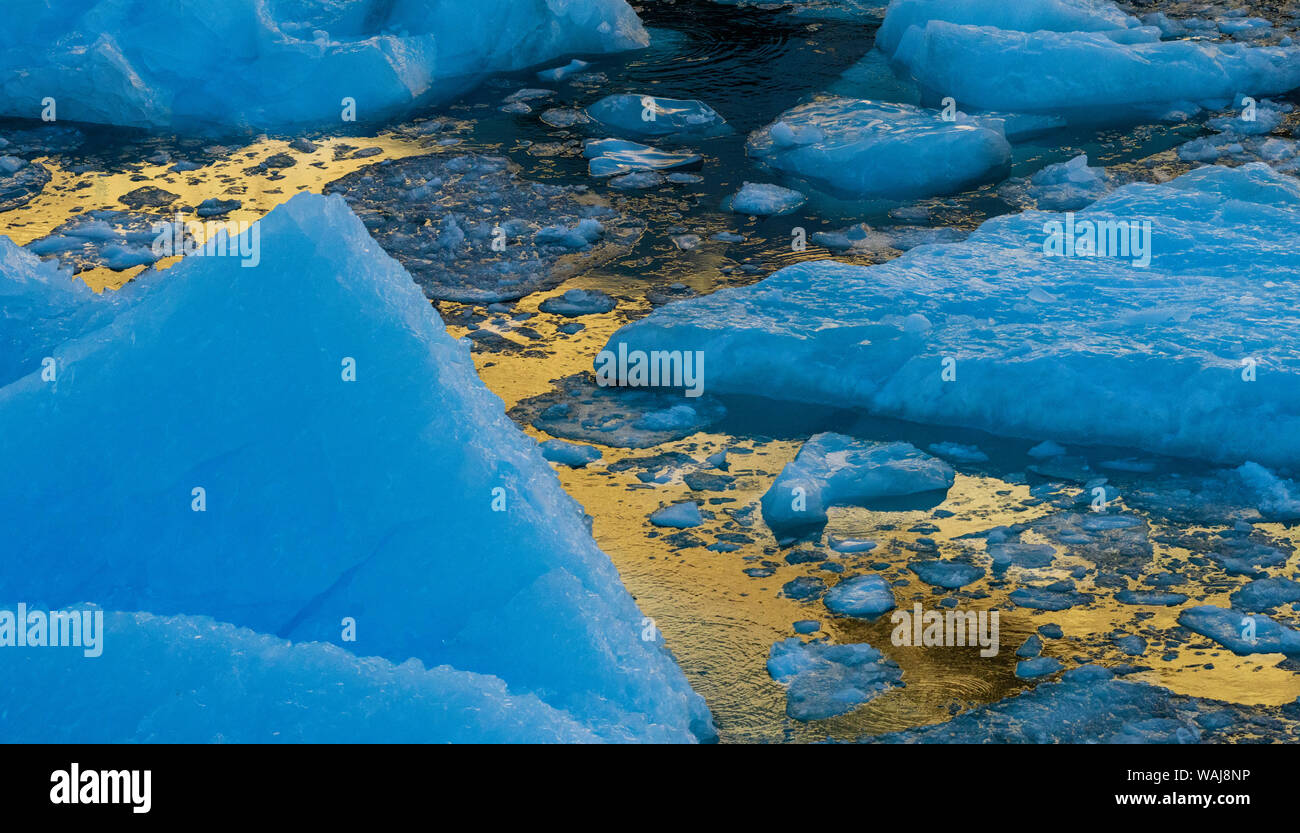 Antarctic Peninsula, Antarctica, Lemaire Channel. Glacial ice Stock ...