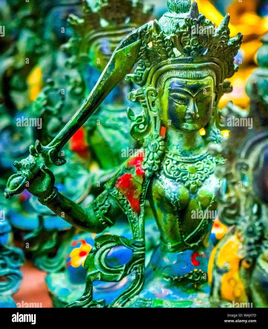 Chinese replica of bronze Buddha warrior, Panjuan Flea Market ...