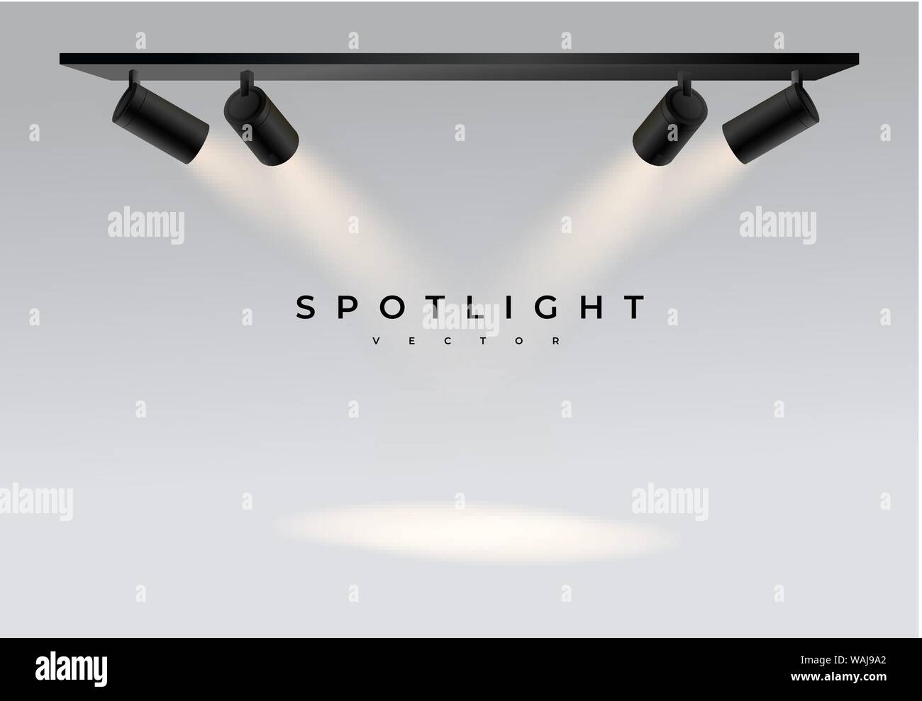 Spotlights with white light collection isolated on transparent ...