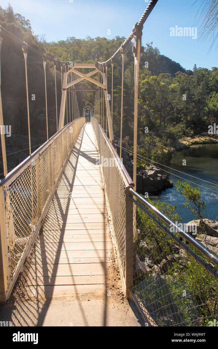 Australia, Tasmania, Launceston. Cataract Gorge Alexandra Suspension ...