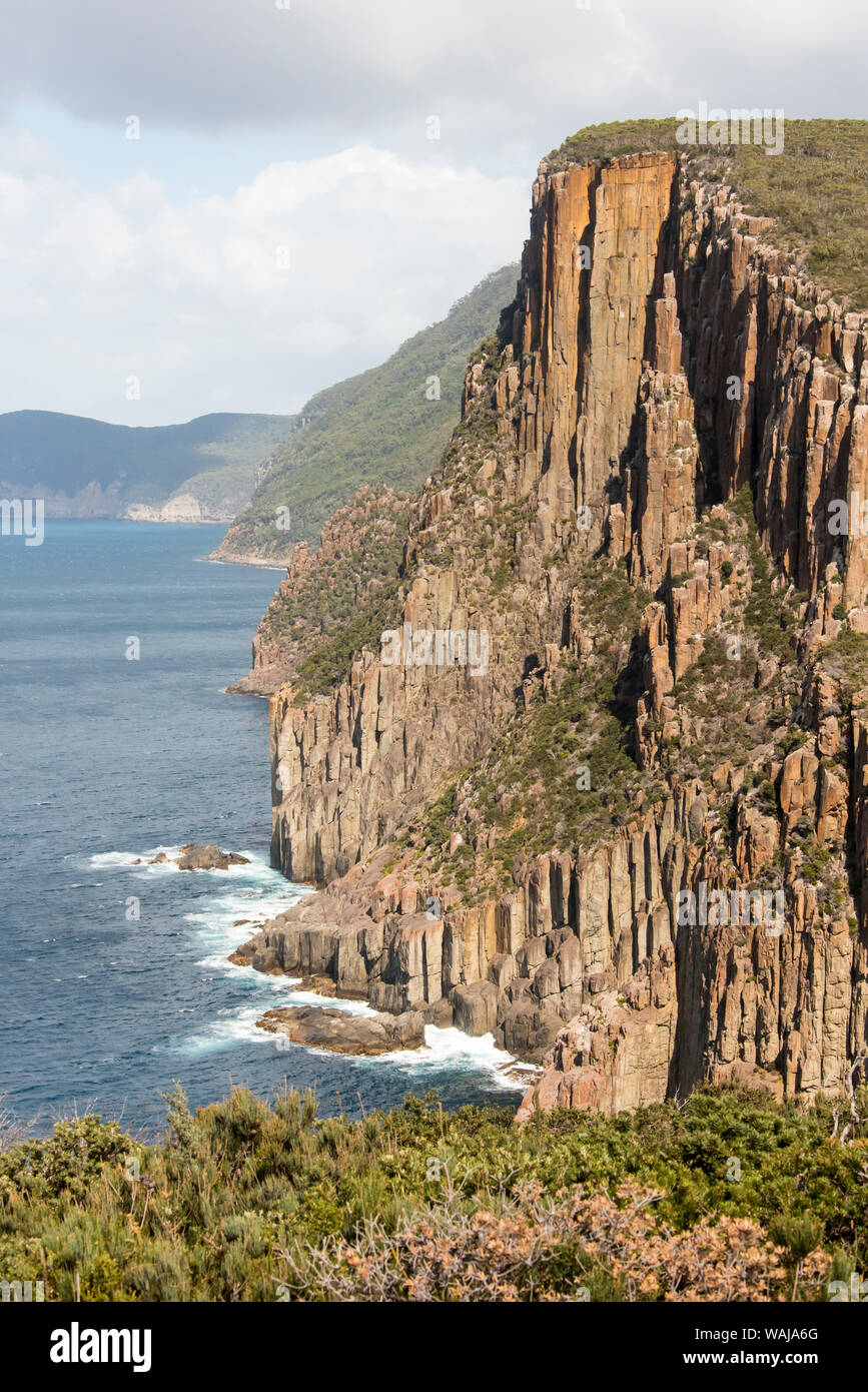 Australia, Tasmania. Dolerite columns Cape Hauy track Three Capes Track ...