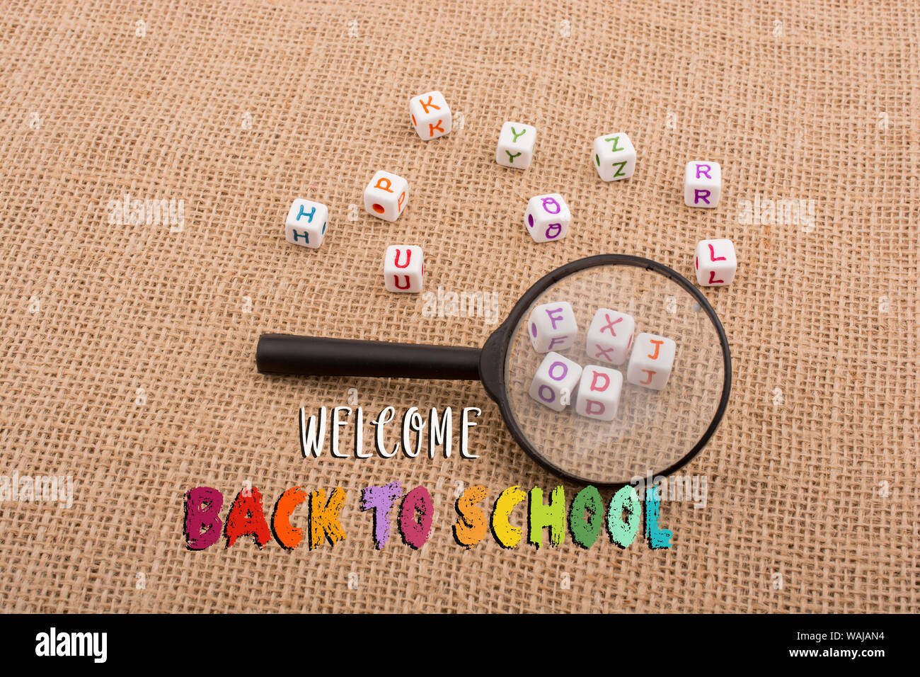 Back to school wording as education, teaching and learning concept ...