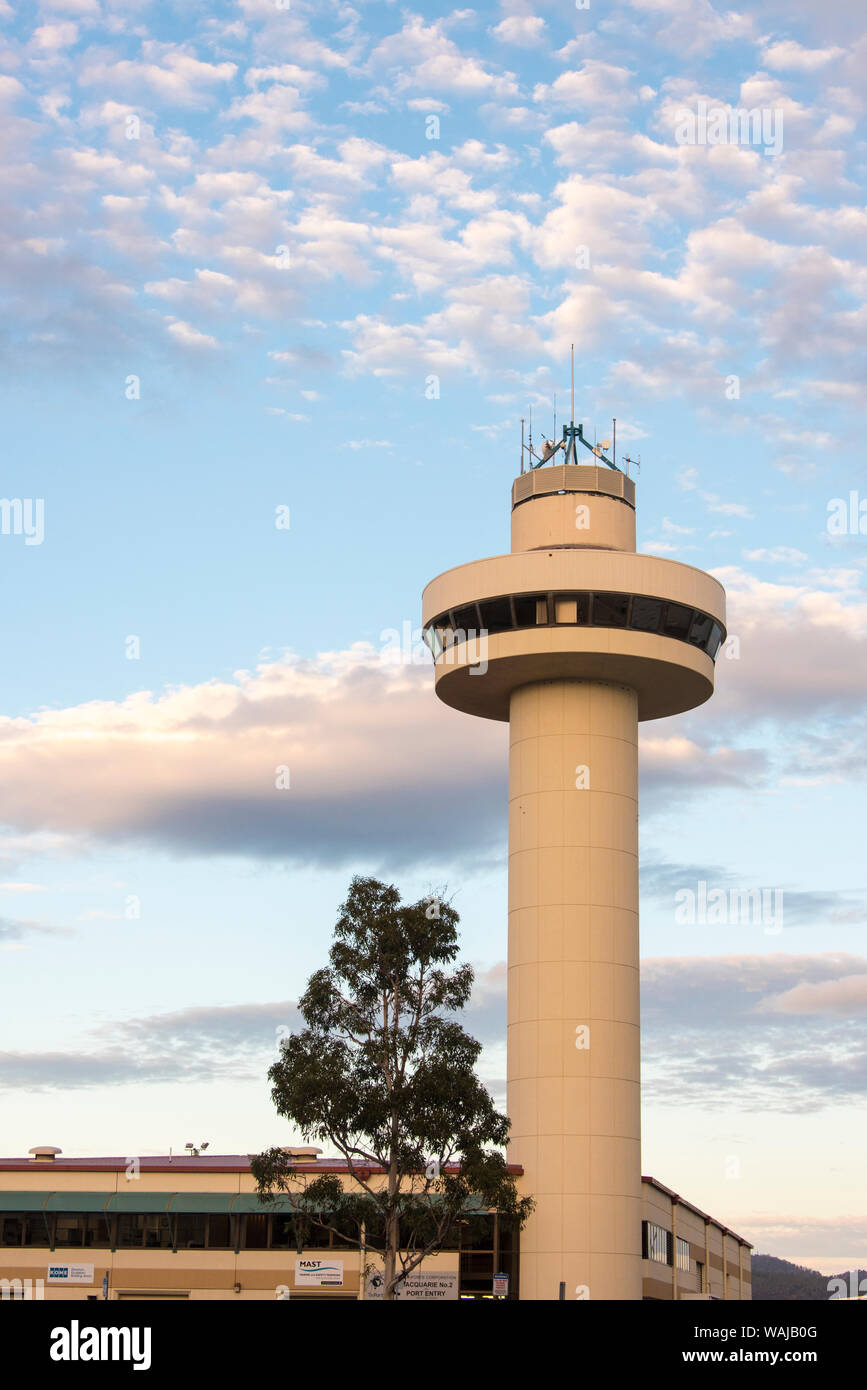Australia, Tasmania, Hobart. Macquarie Wharf Port of Hobart control ...