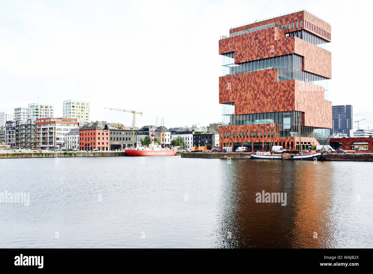 Belgium, Antwerp, MAS (Museum aan de Stroom), Neo Art Deco architecture ...