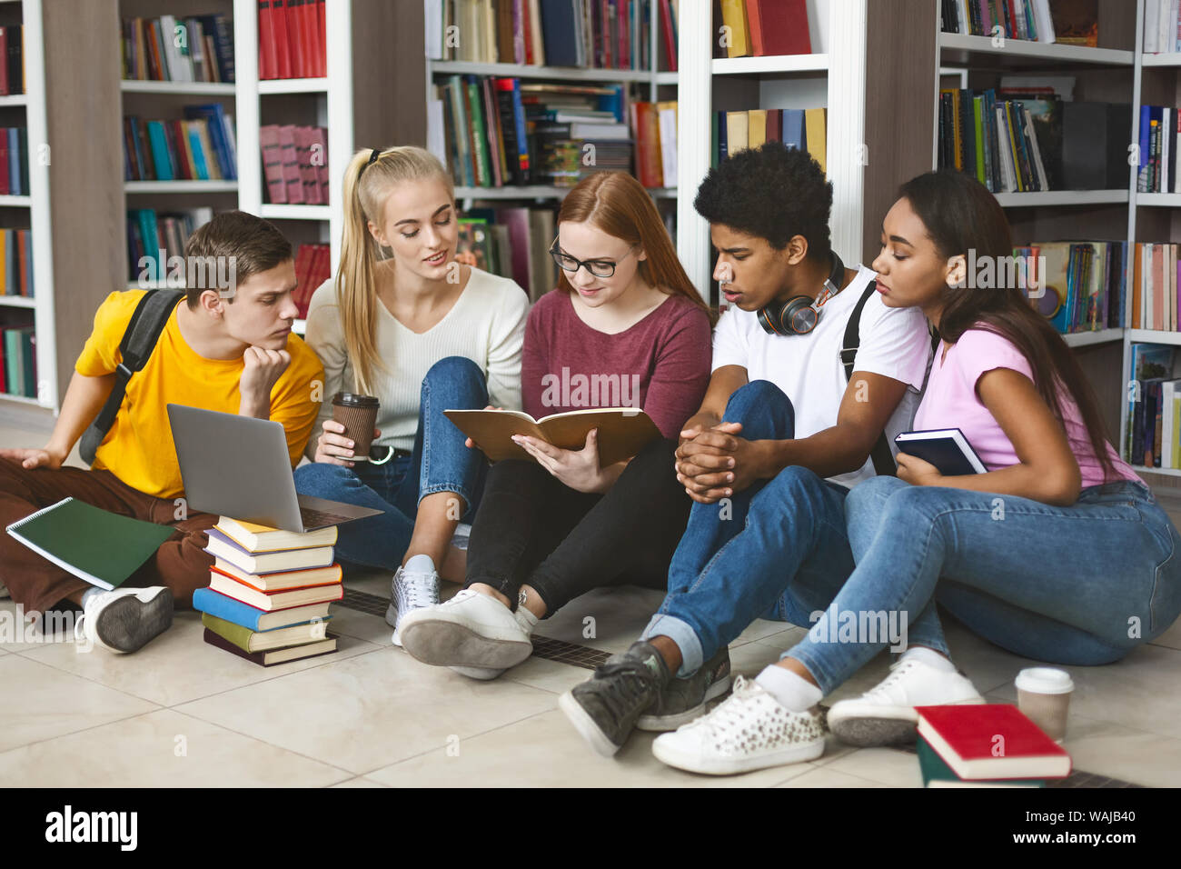Group Students Sit Floor High Resolution Stock Photography and Images ...
