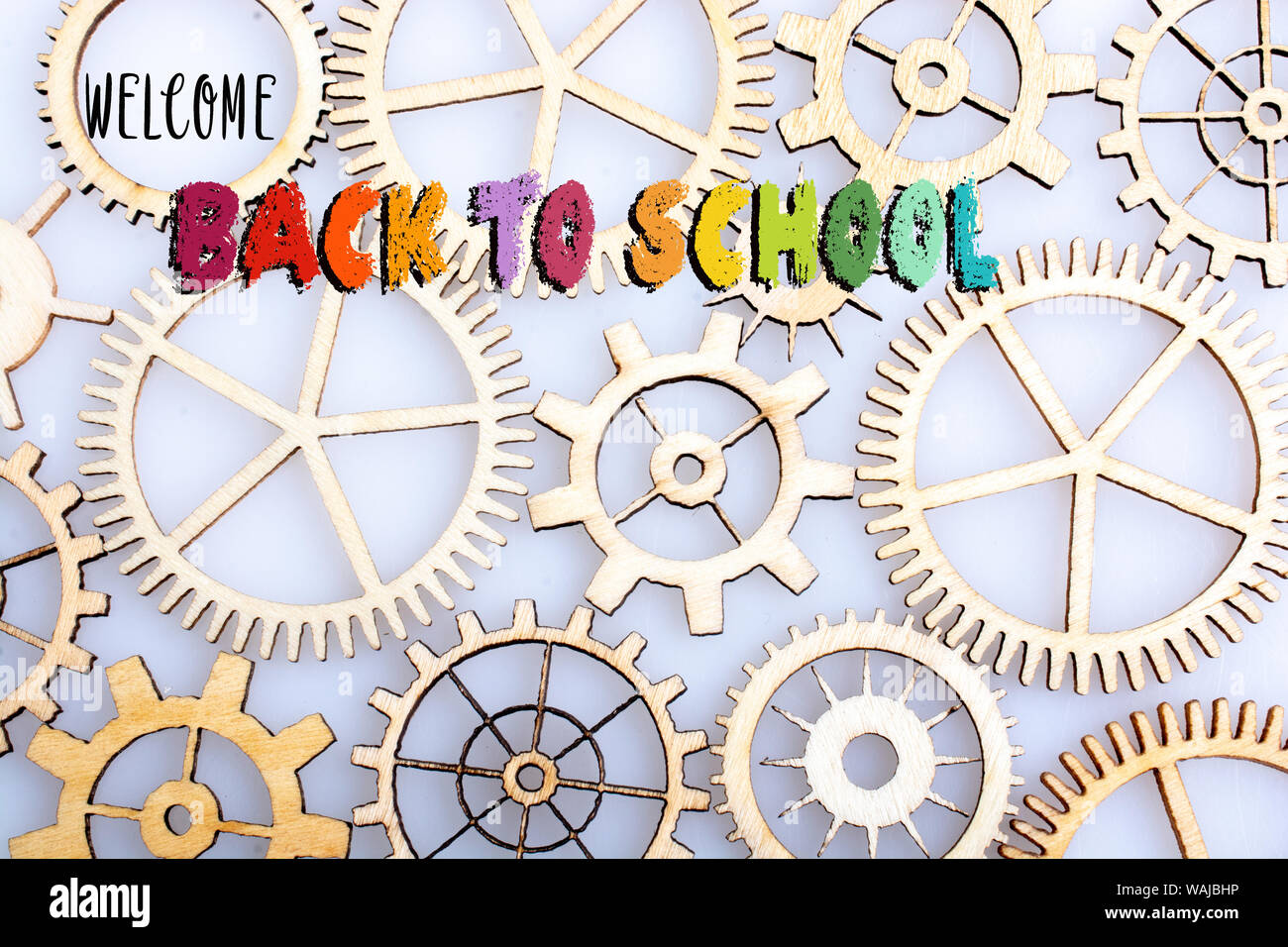 Back to school wording as education, teaching and learning concept ...