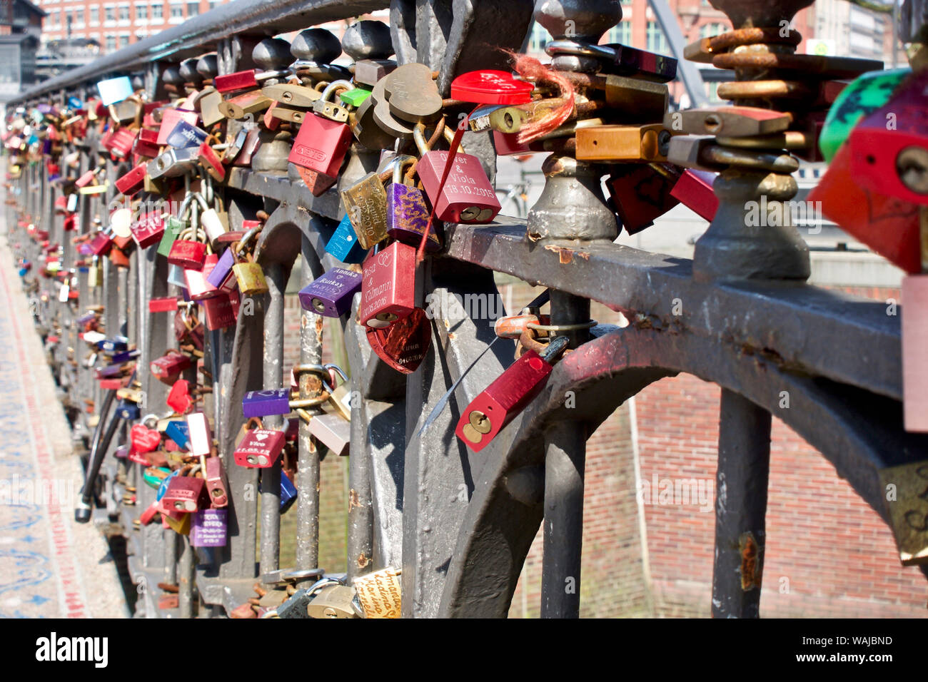 Germany, Hamburg. Locks are signs of eternal love Stock Photo - Alamy