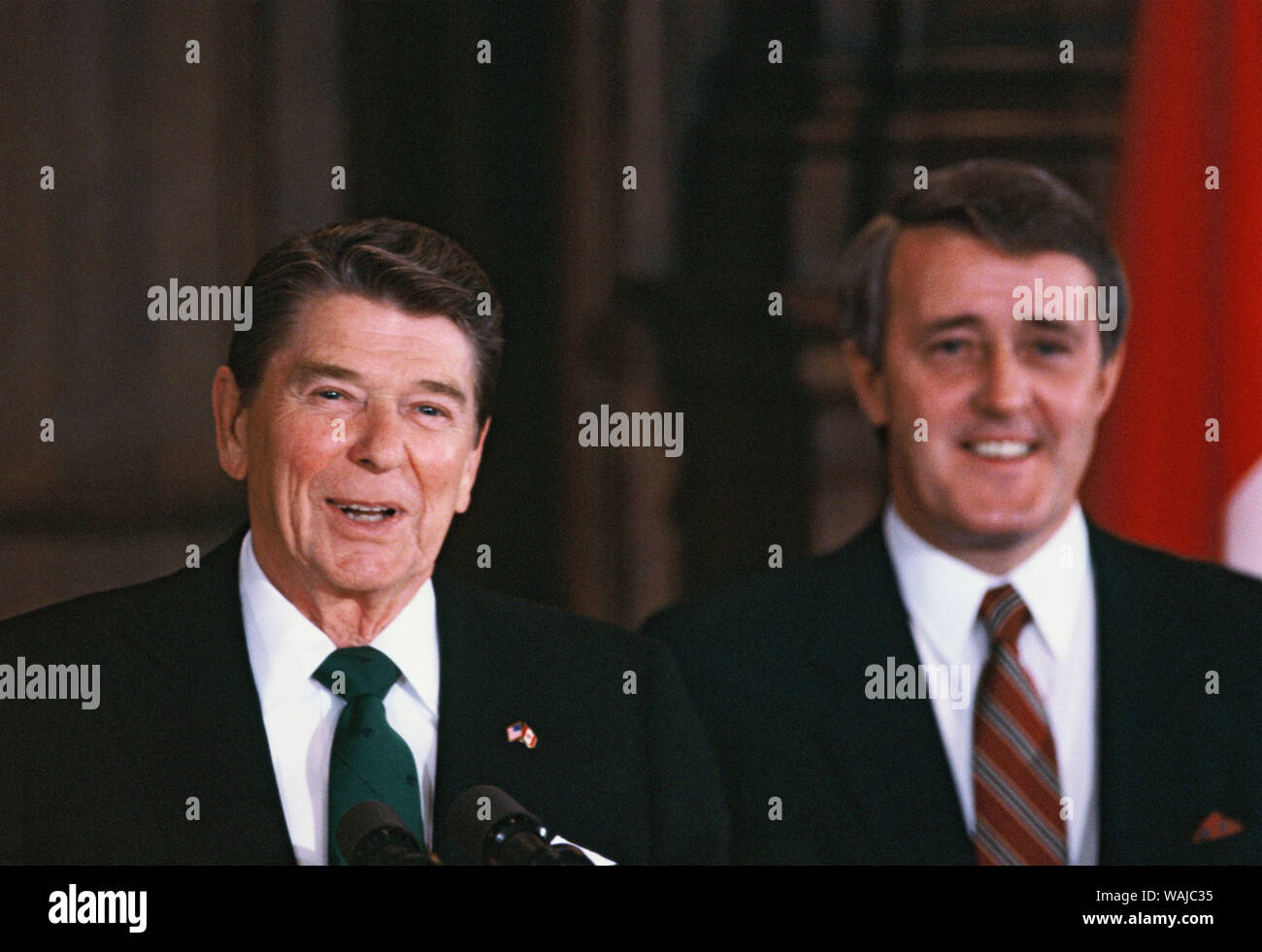 March 3, 1985. President Ronald Reagan with Prime Minister Brian ...