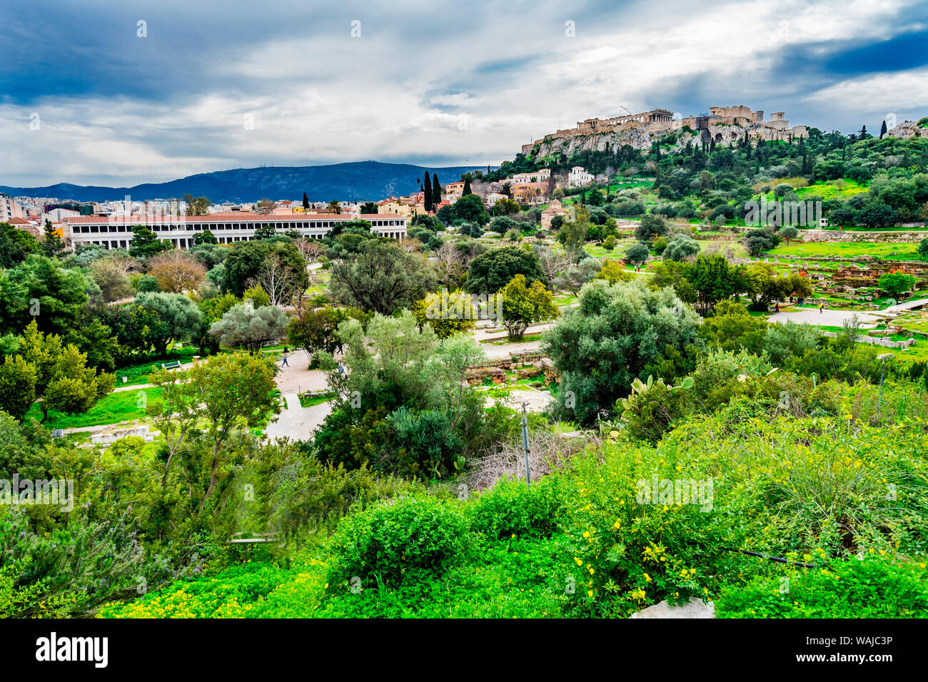 Ancient Agora Marketplace, Stoa of Attalos Parthenon on the Acropolis ...