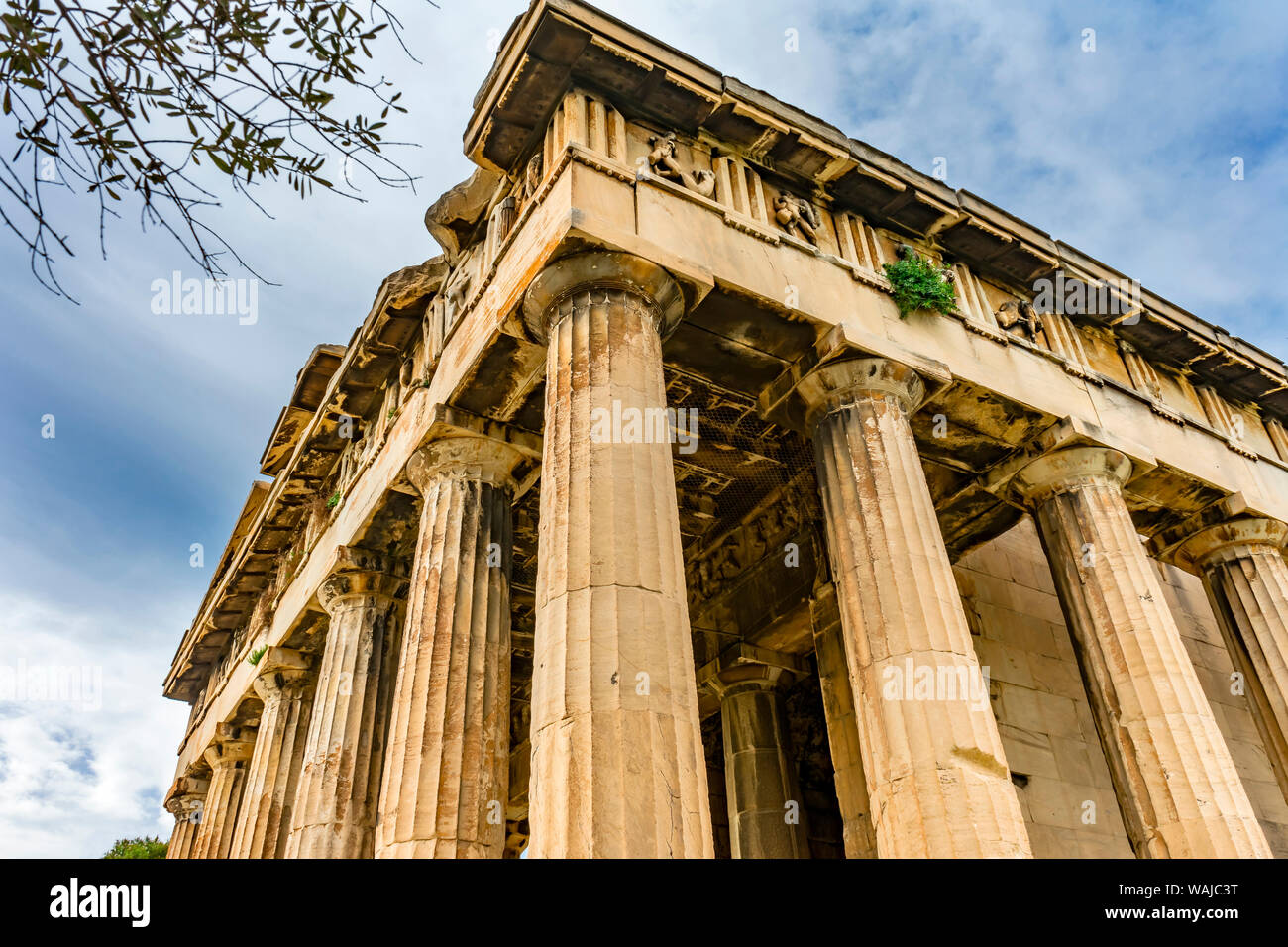 Ancient Temple of Hephaestus. Columns Agora Marketplace, Athens, Greece ...