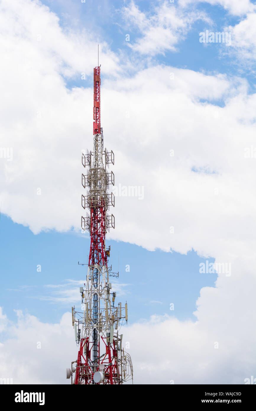 Telecoms tower, mobile phone tower, cellphone tower Stock Photo - Alamy