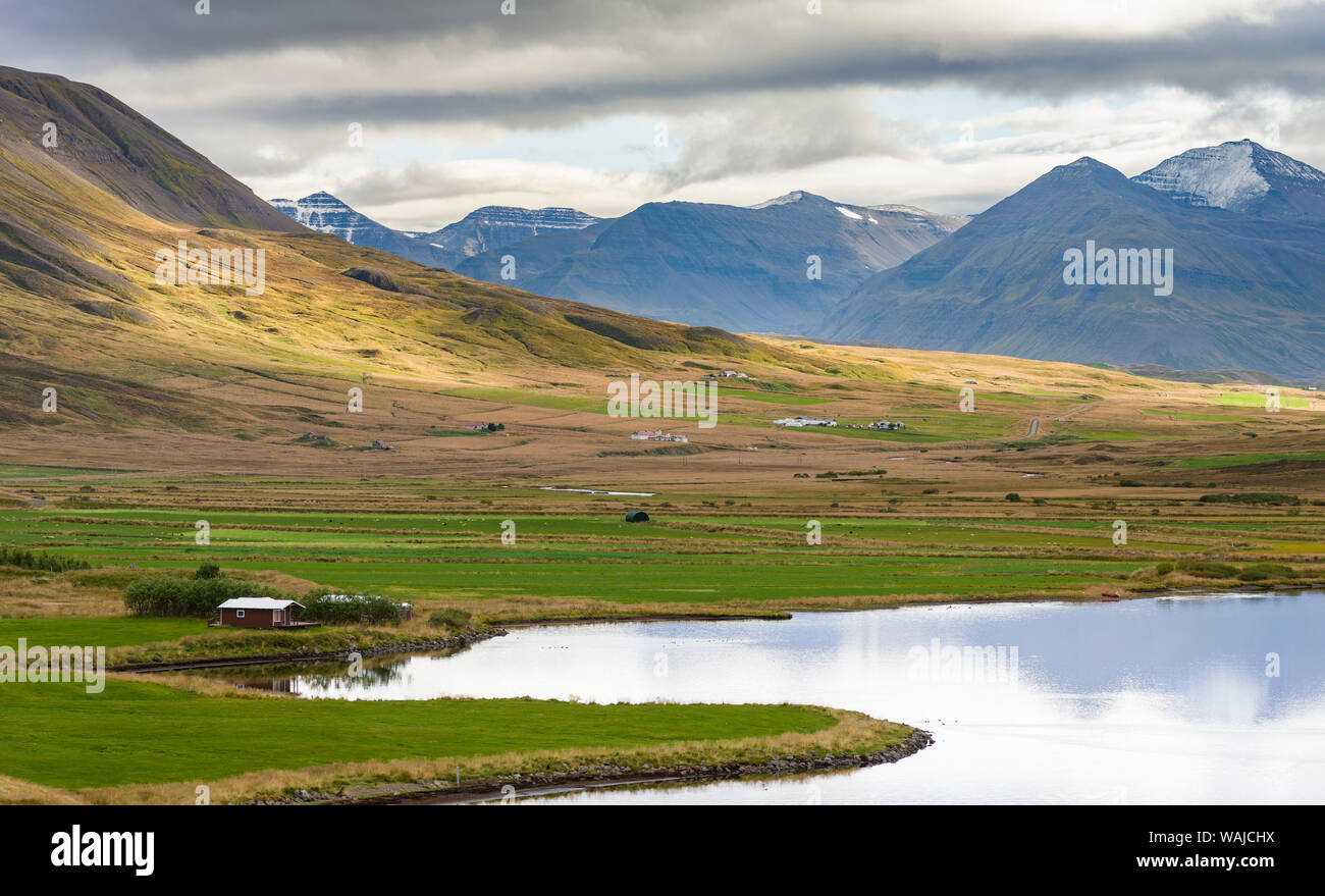 Landscape at Miklavatn, Trollaskagi, near Siglufjordur Stock Photo - Alamy