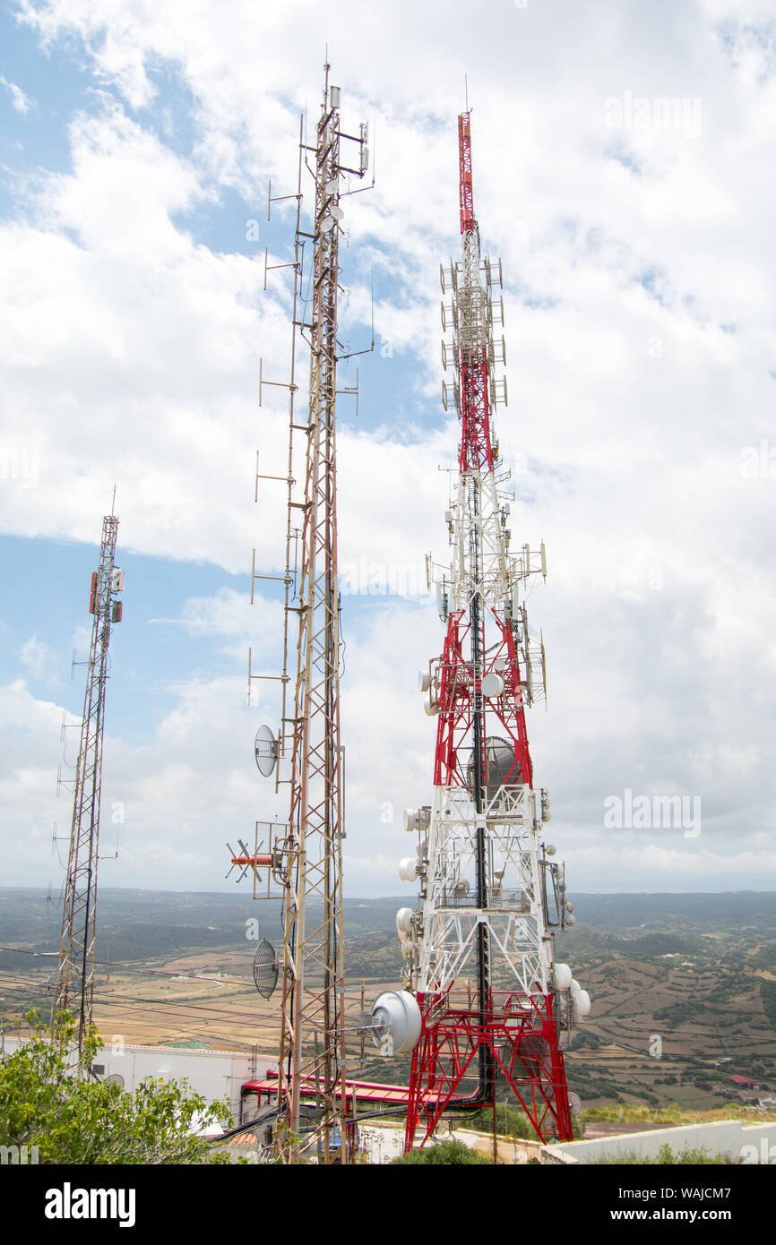 Telecoms tower, mobile phone tower, cellphone tower Stock Photo - Alamy