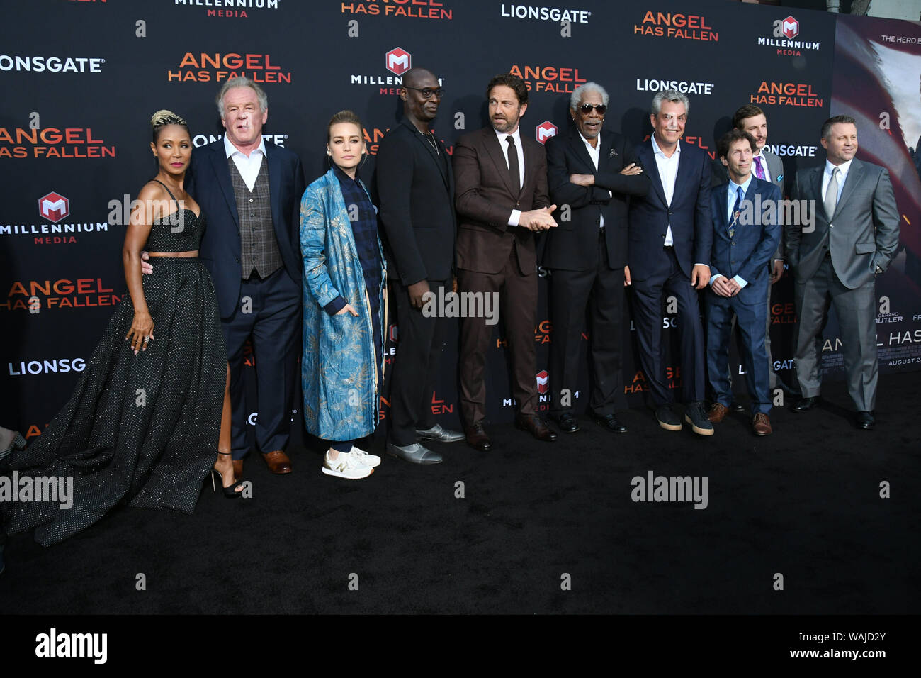 Westwood, California, USA. 20th Aug, 2019. Cast of "Angel Has Fallen ...
