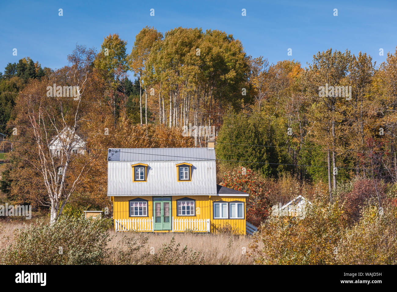 Canada, Quebec, Port-au-Persil. Farmhouse Stock Photo - Alamy