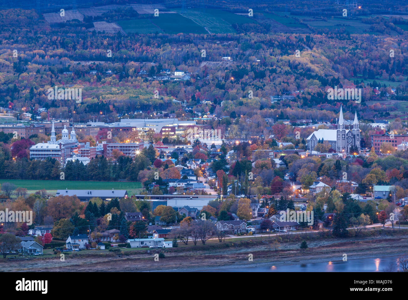 Canada, Quebec, Baie St-Paul. Elevated town view Stock Photo - Alamy