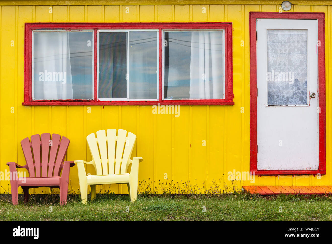 Canada, Quebec, Saint-Ulric, colorful motel detail Stock Photo - Alamy