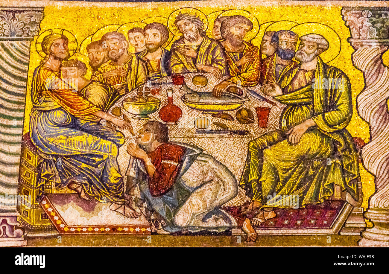 Mosaic last supper hi-res stock photography and images - Alamy