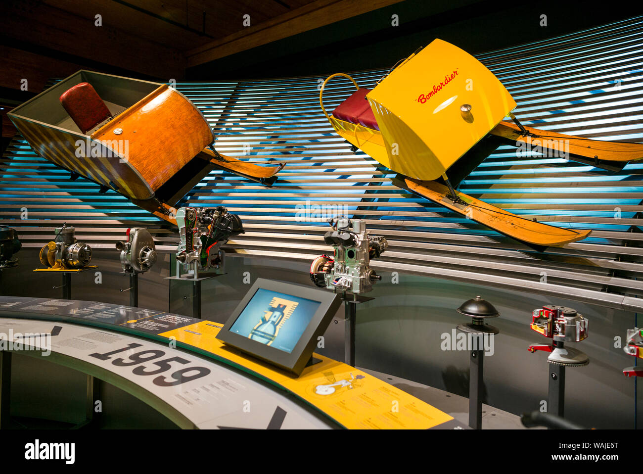 Canada, Quebec, Valcourt. Musee Joseph-Armand Bombardier, museum ...